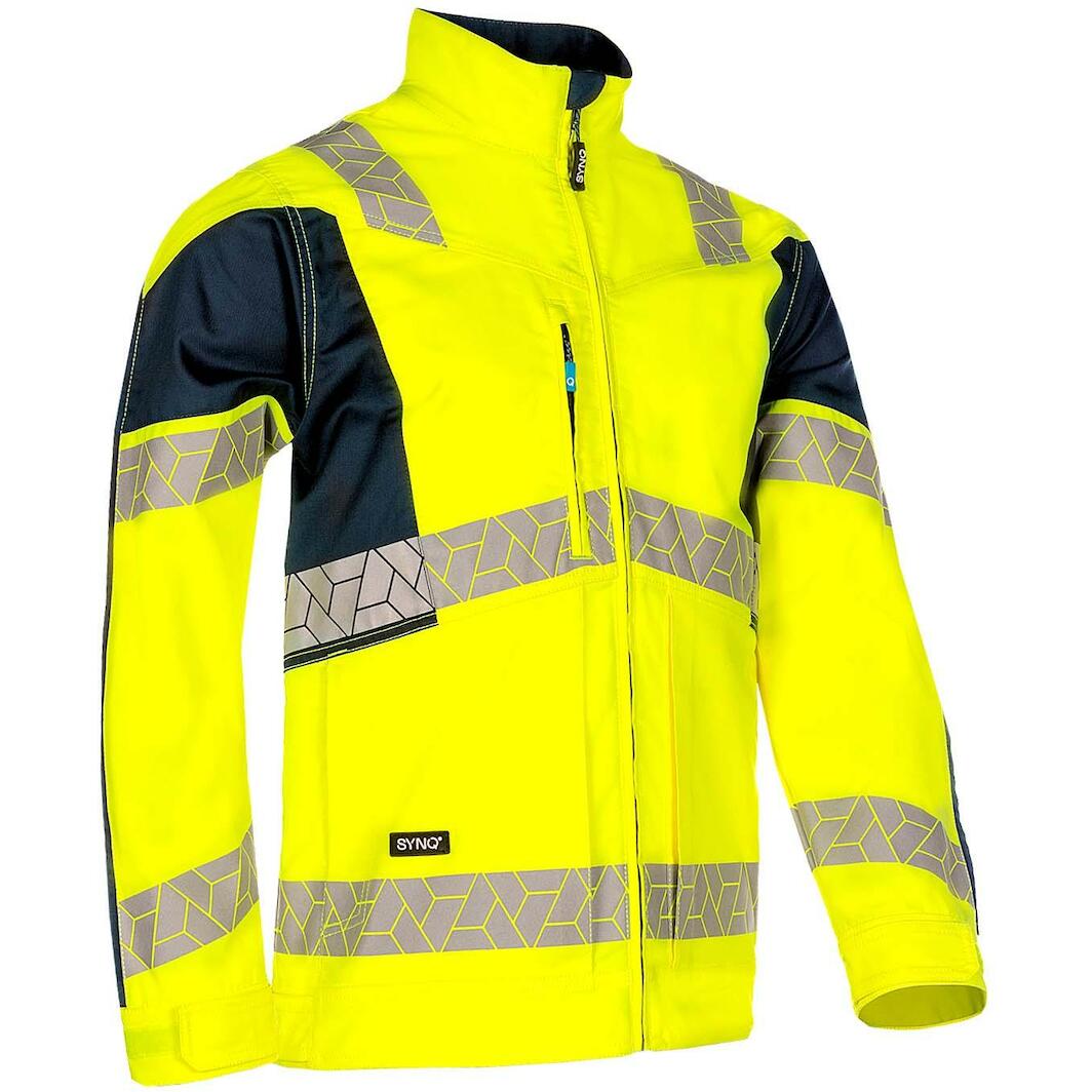 SYNQ WATCHER 603W high-vis work jacket (fluorescent yellow/marine ...