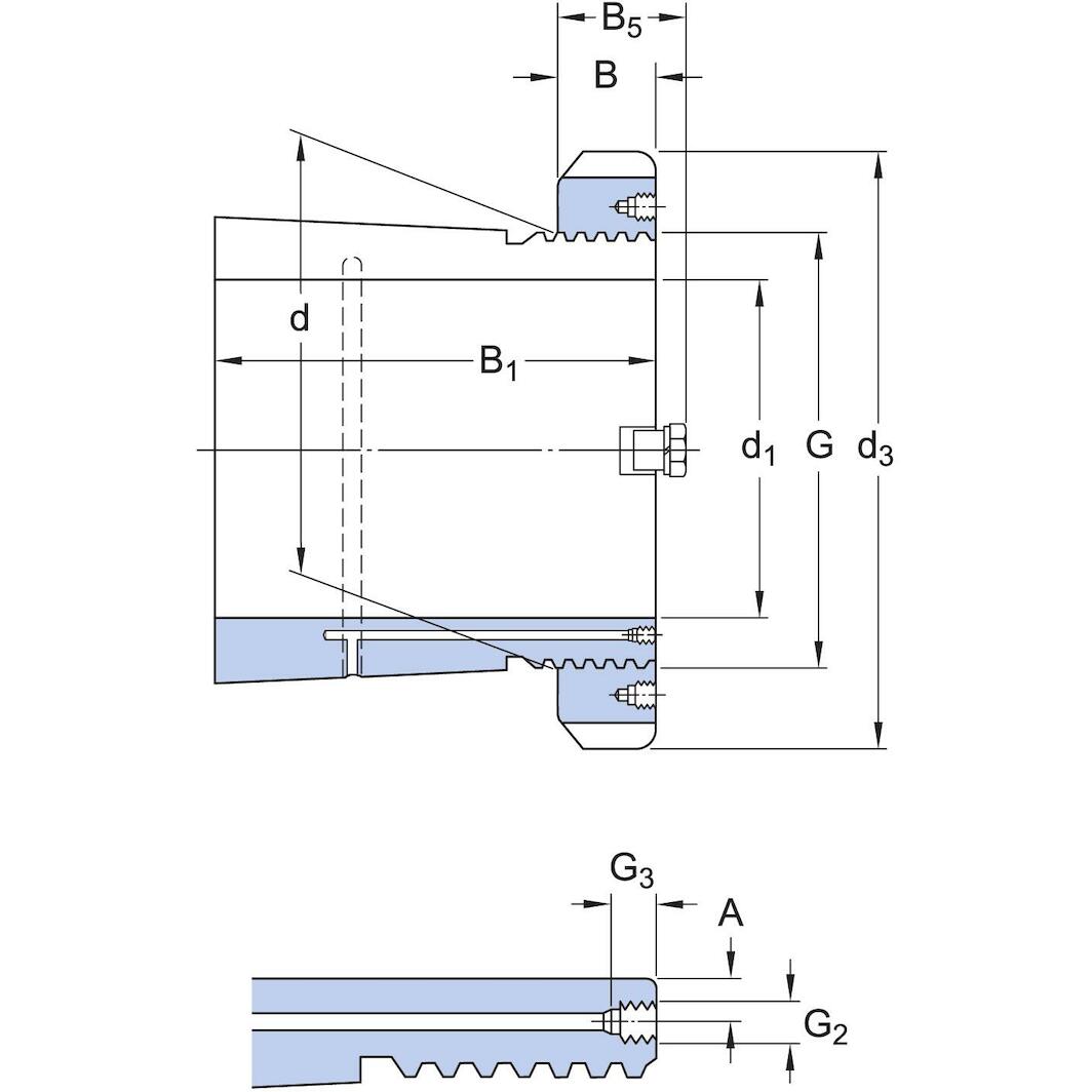 SKF OH 3068 H trekbus voor metrische assen 320 x 187 mm Tr340x5 | Klium