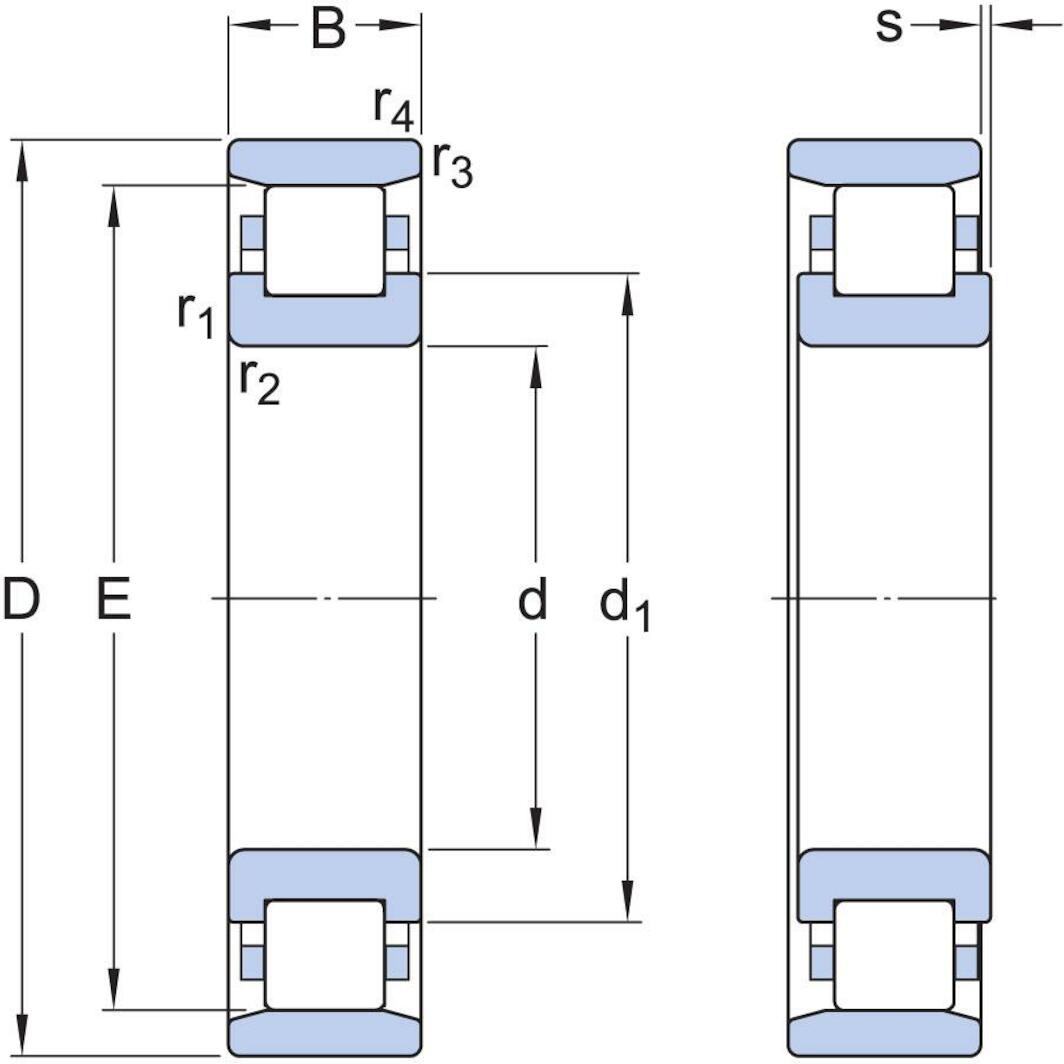 SKF N 312 ECP roulement à rouleaux cylindriques à une rangée 60 x 130 x ...