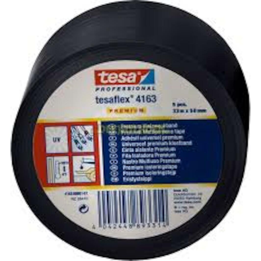 TESA 4163 soft pvc tape black 30 mm x 33 m - 04163-00007-02 | Klium