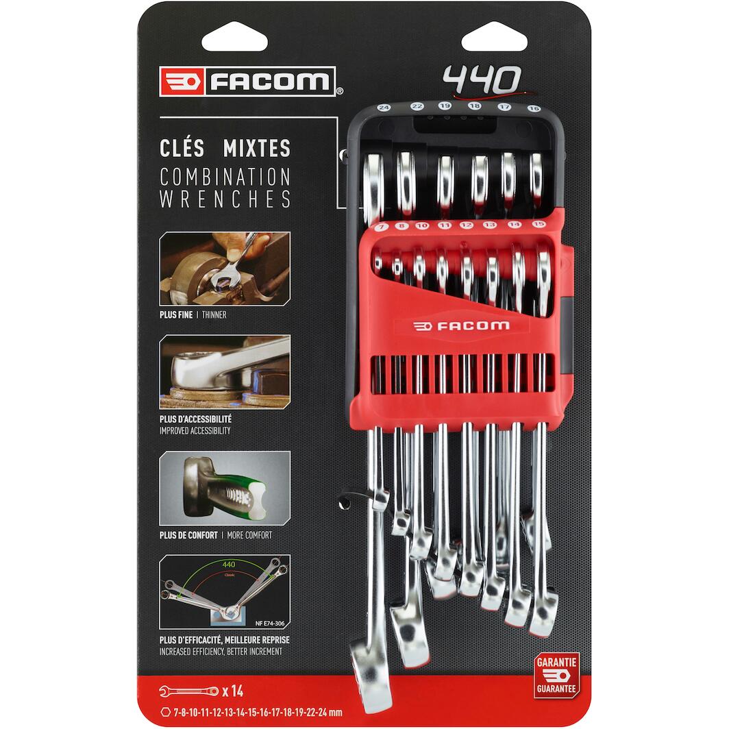 FACOM 440.JP14PB ringsteeksleutelset 7-24 mm in houder 14-delig | Klium