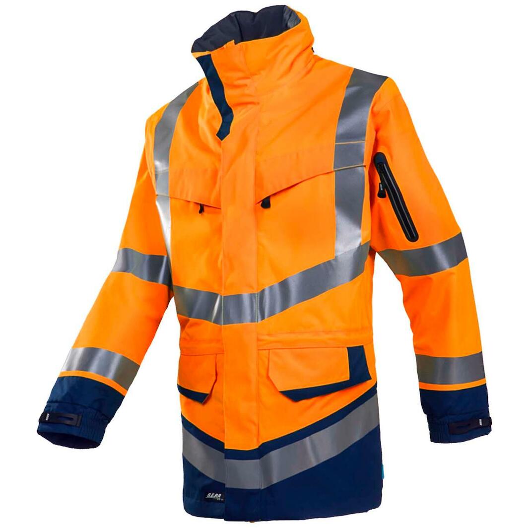 SIOEN WINDSOR 708Z signalisatie regenparka fluo-oranje/marine ...