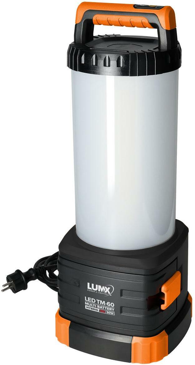 LUMX TM-60 MultiI-Battery Hybrid LED werflamp incl 6 adapters 7200 ...