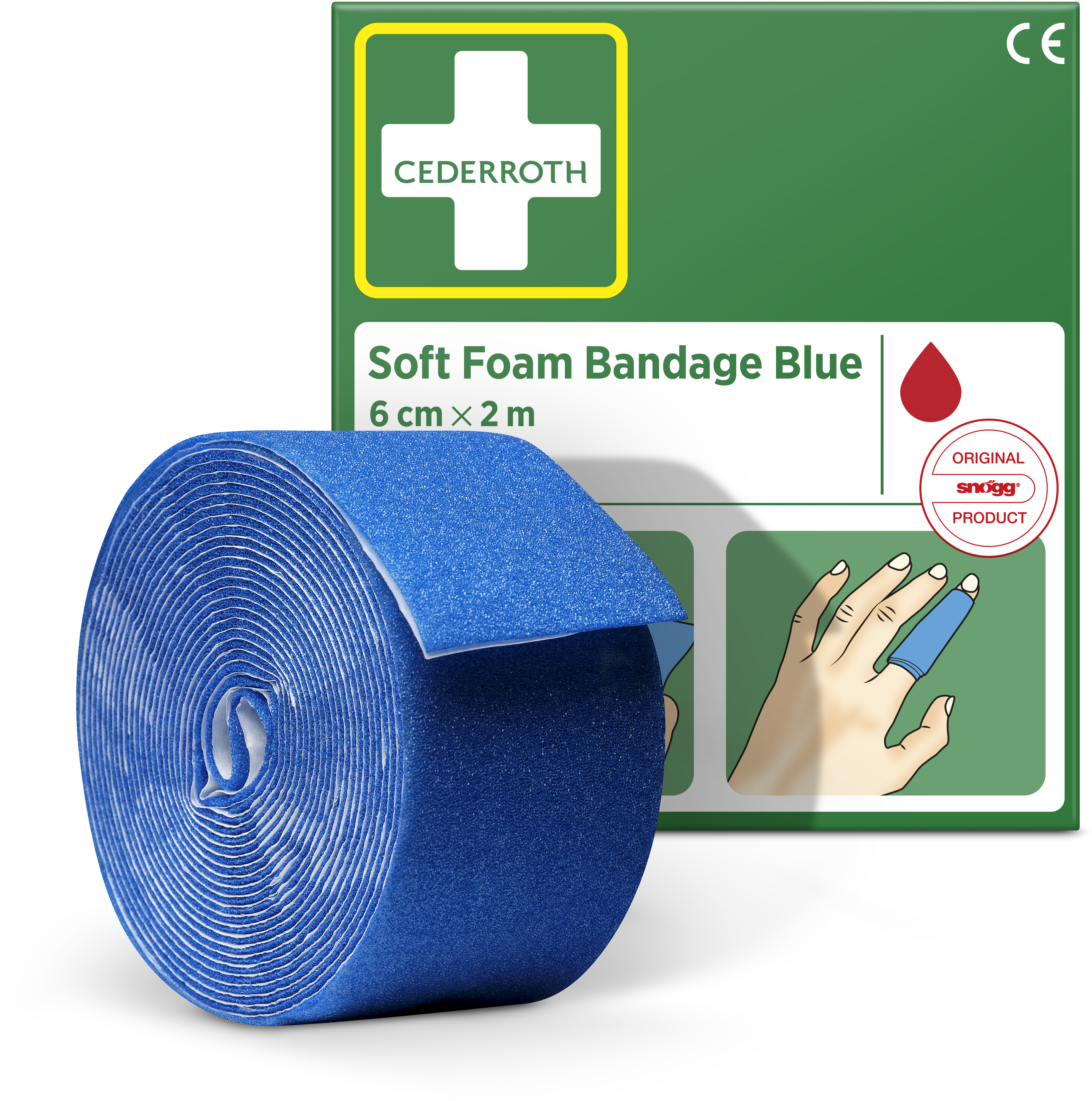 CEDERROTH 51011011 Soft Foam blauw 6 cm x 2 m | Klium