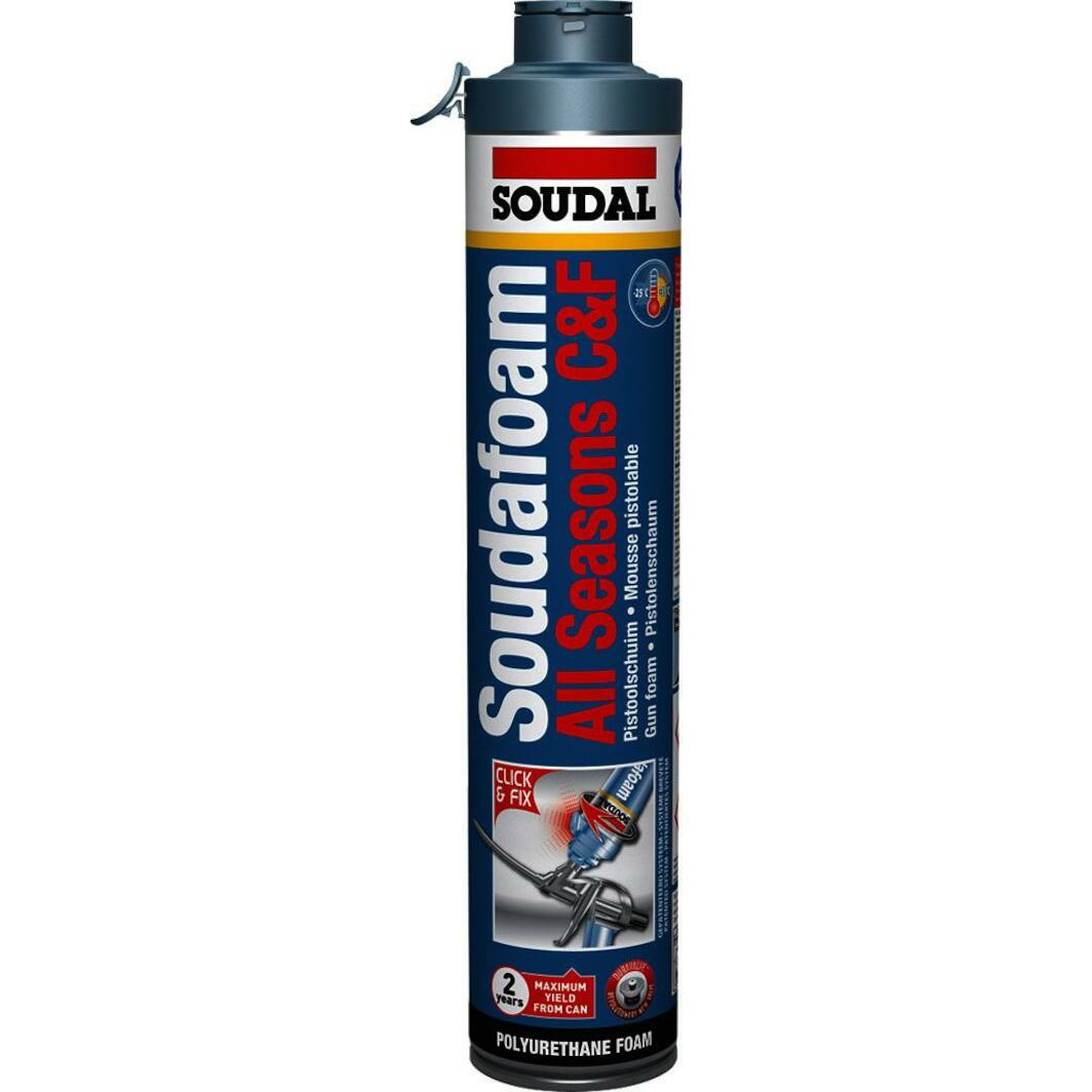 SOUDAL Soudafoam All Seasons Click&Fix PU-pistoolschuim (750 ml) - 117789 | Klium