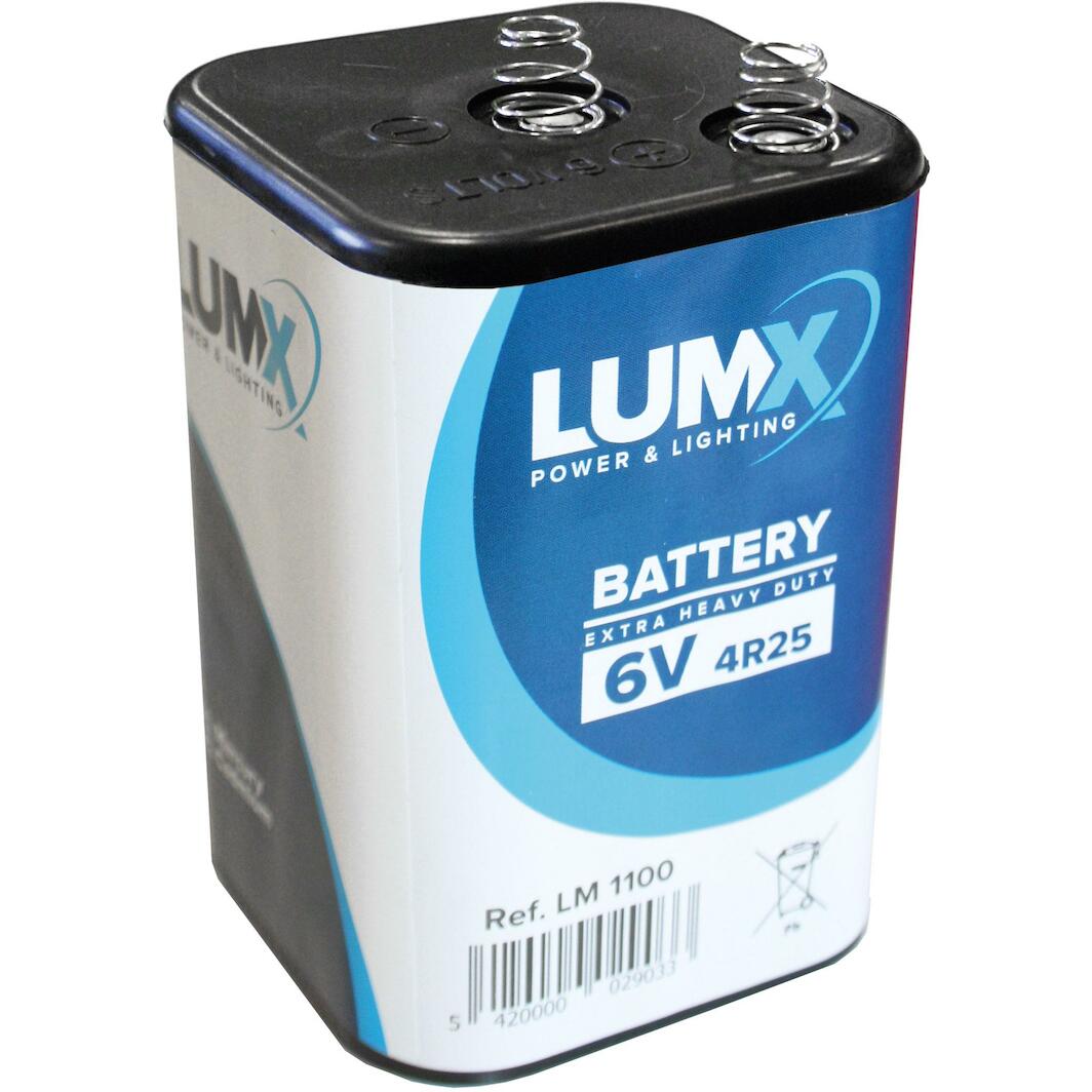 LUMX LM 1100 6V blokbatterij type 4R25 K/Zn 9 Ah | Klium