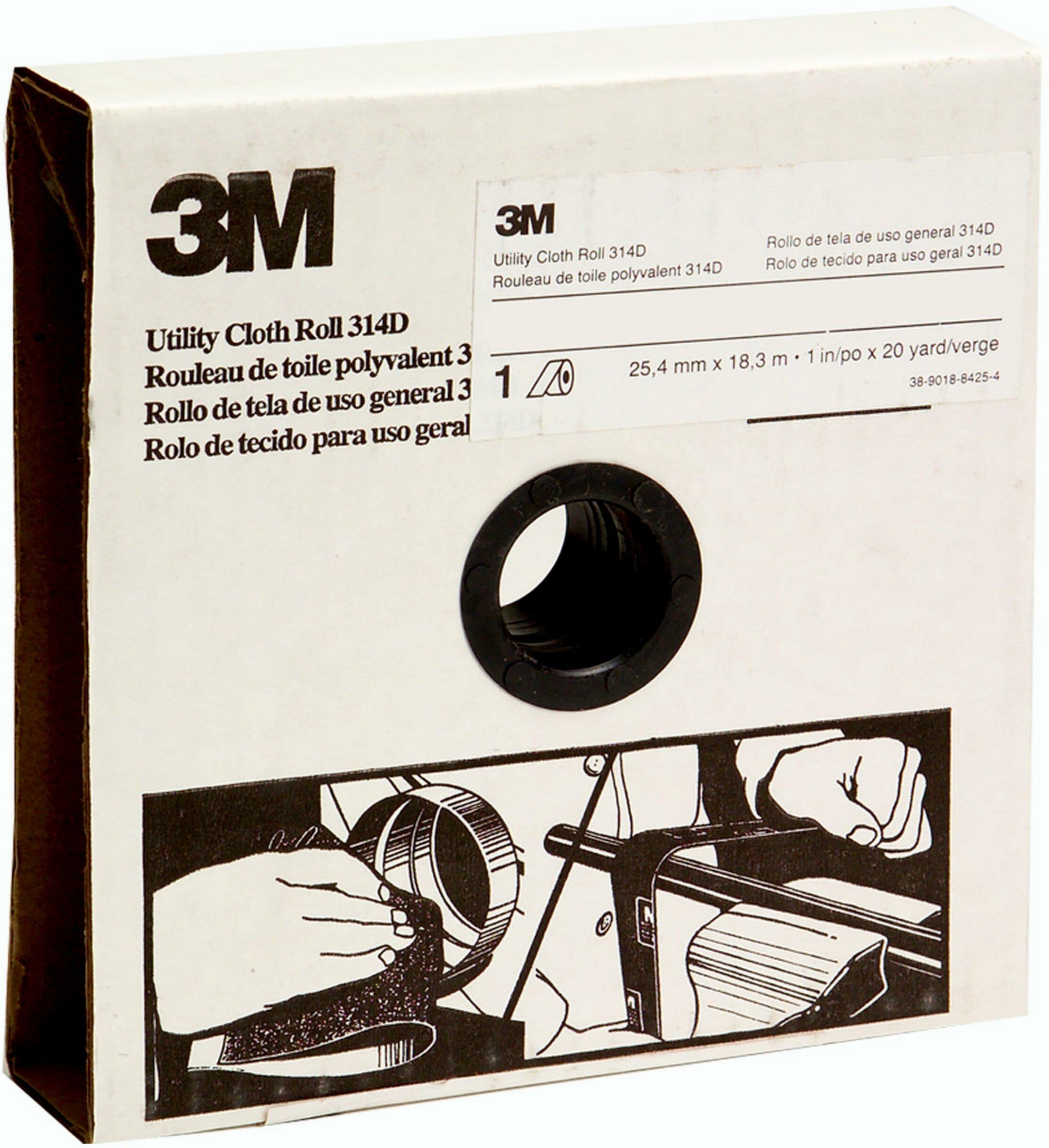 3M 62890 schuurlinnen op rol 314D, 50 mm x 25 m, korrel 180 ...