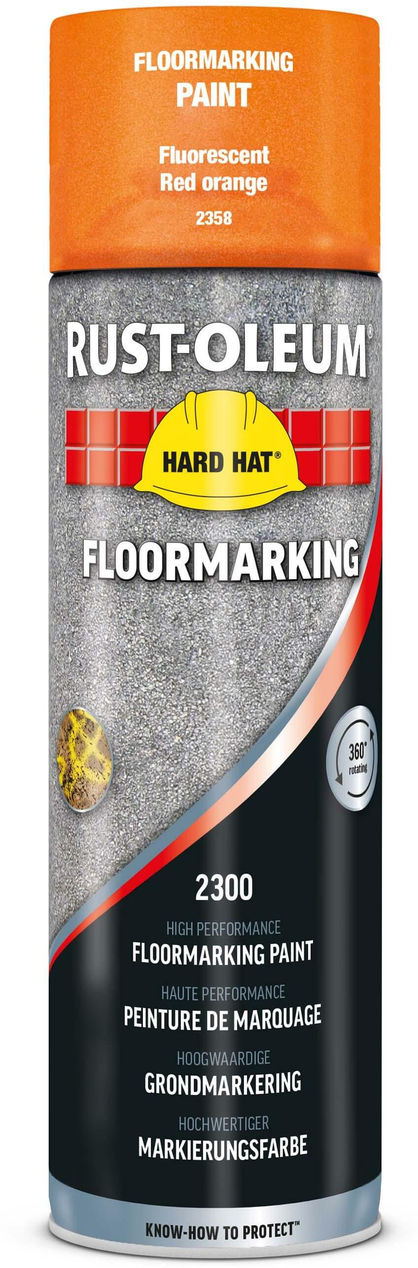 RUST-OLEUM 2358 Hard Hat markeerverf spuitbus fluo-oranjerood 500ml | Klium