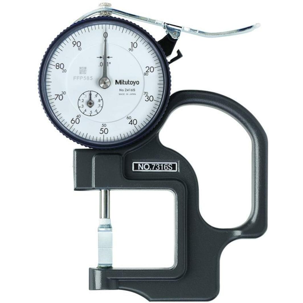 MITUTOYO 7316A dikte meter met meetklok 0-0,5 mm, 0,001 mm, groove ...