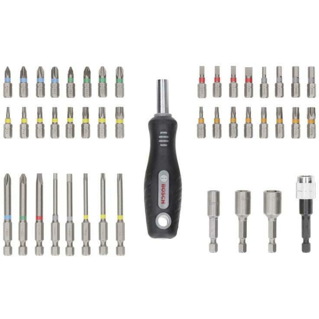 BOSCH 2607017732 screwdriver bit set Extra Hard 44-piece + hand ...