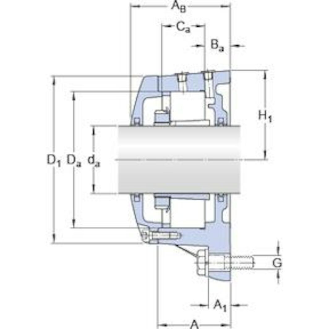 SKF FNL 515 B ongedeeld lagerhuis met flens, FNL gegoten 130 x 16 mm ...