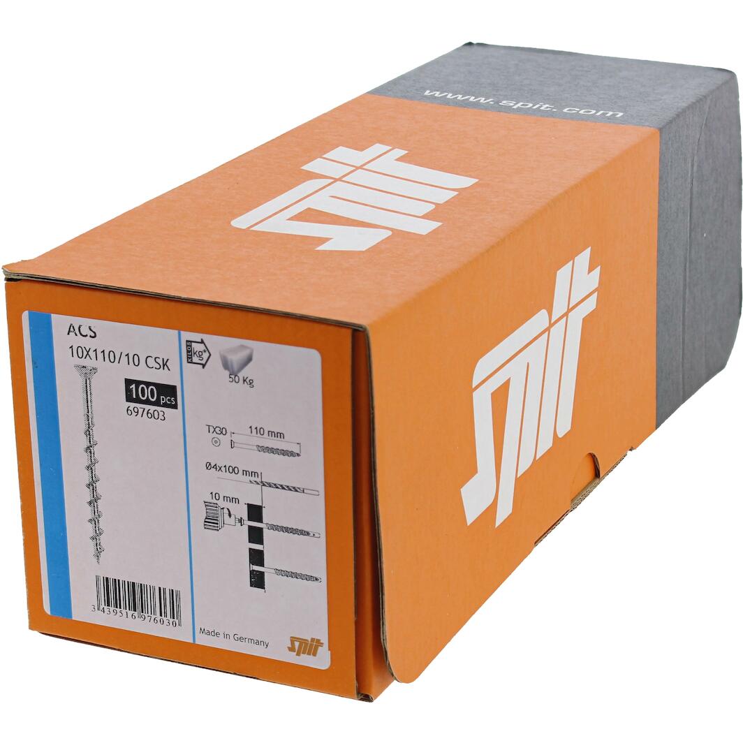 SPIT 697603 Vis à béton ACS CSK à tête fraisée pour fixation dans le ...