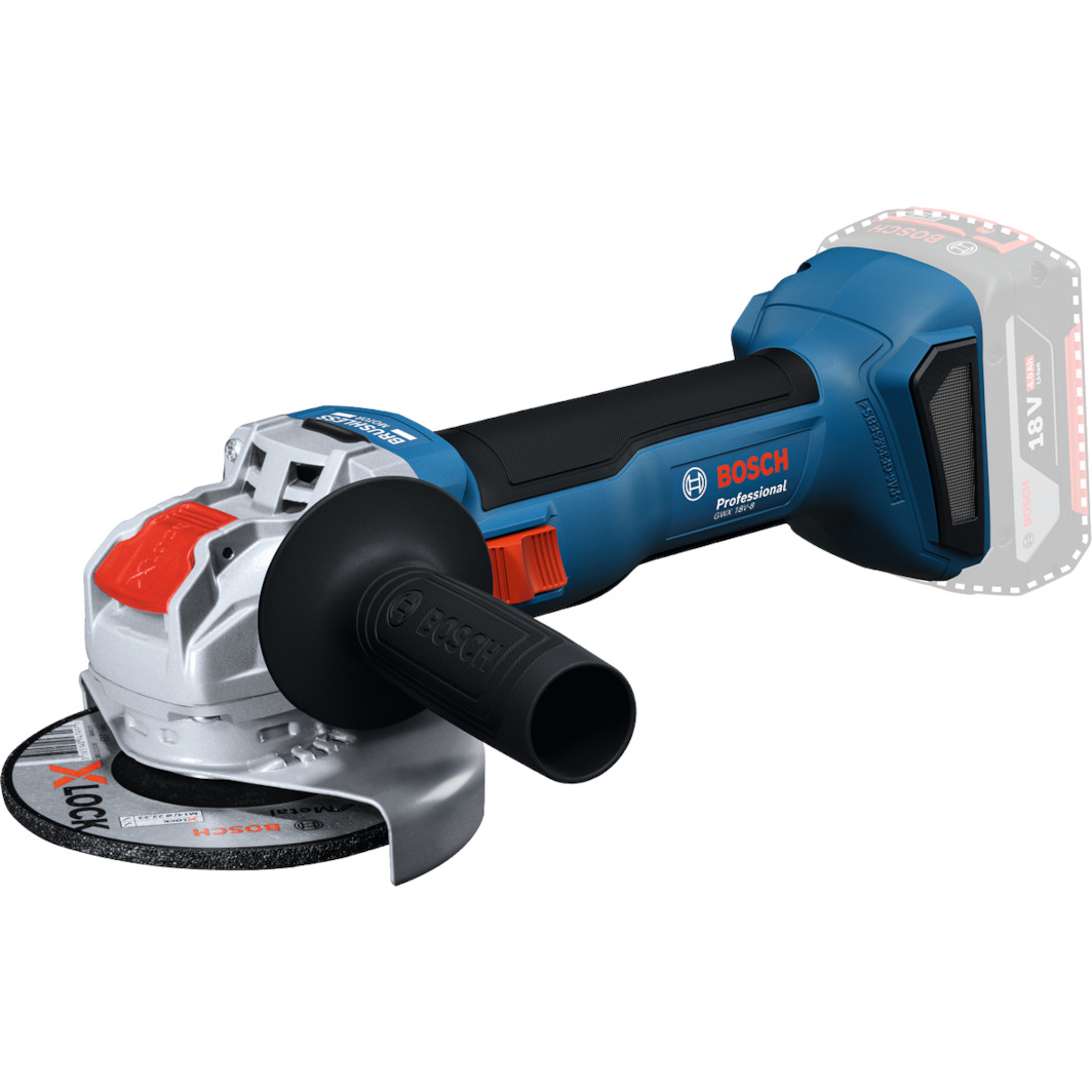 BOSCH GWX 18V-8 Meuleuse d'angle sans fil XLOCK 125mm en carton (sans ...