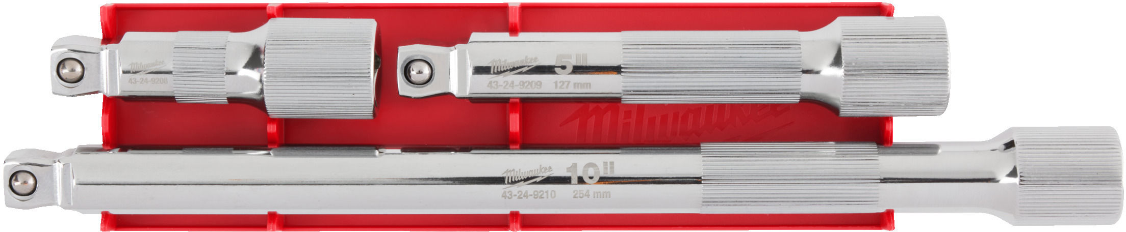 MILWAUKEE 4932480642 set of extensions for ball socket spanners 1/2" 3 ...