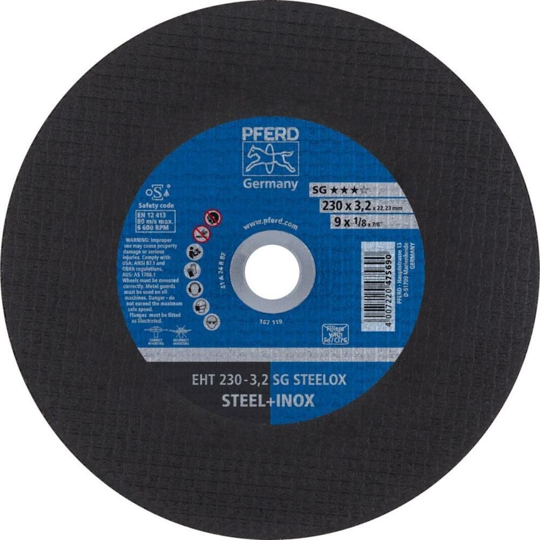 PFERD 61328432 doorslijpschijf EHT 230x3,2x22,23 mm recht prestatielijn ...