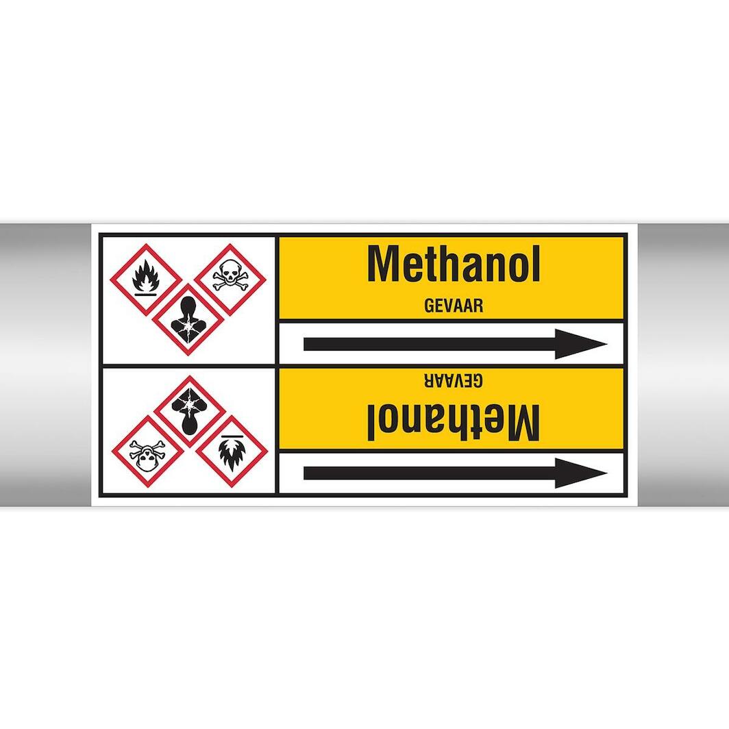 BRADY N004414 leidingmerker voor methanol, met pictogram 33 m x 127 mm ...