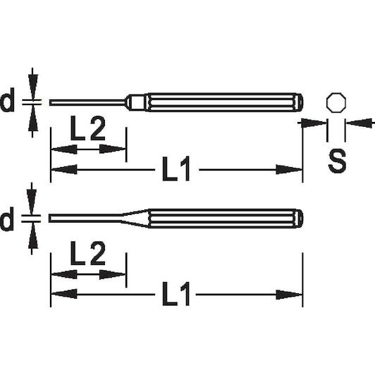GEDORE 119-2 pin driver 8-sided 2 mm - 8758640 | Klium