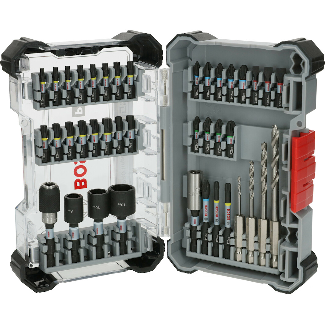BOSCH 2608521U87 PRO Impact screw bit and wood drill bit set 40-piece ...