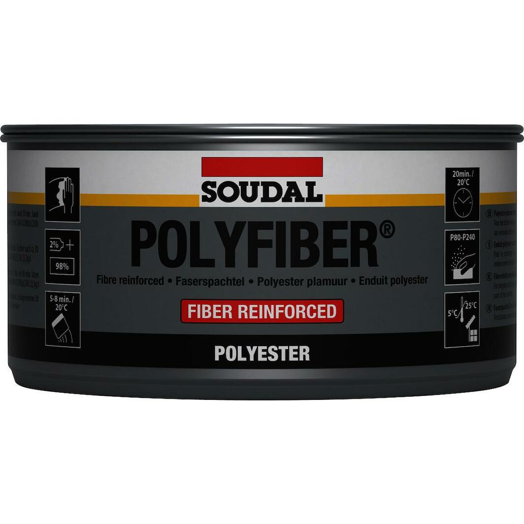 SOUDAL 103433 Mastic polyester polyfibre pour carrosserie (1kg) | Klium