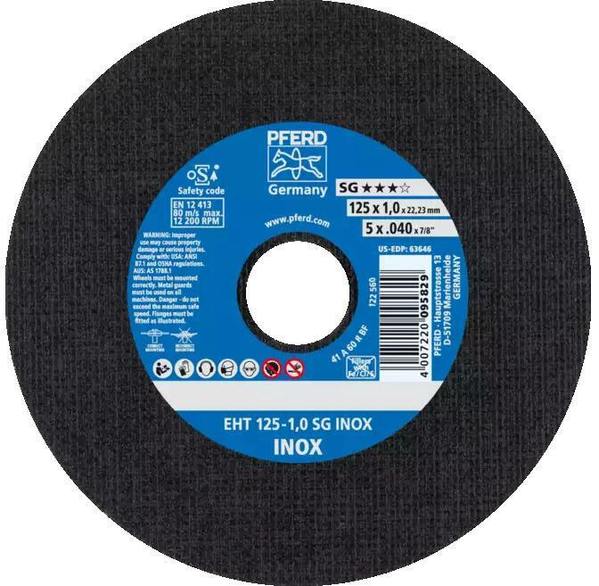 PFERD 61341116 doorslijpschijf EHT 125x1,0x22,23 mm recht prestatielijn ...
