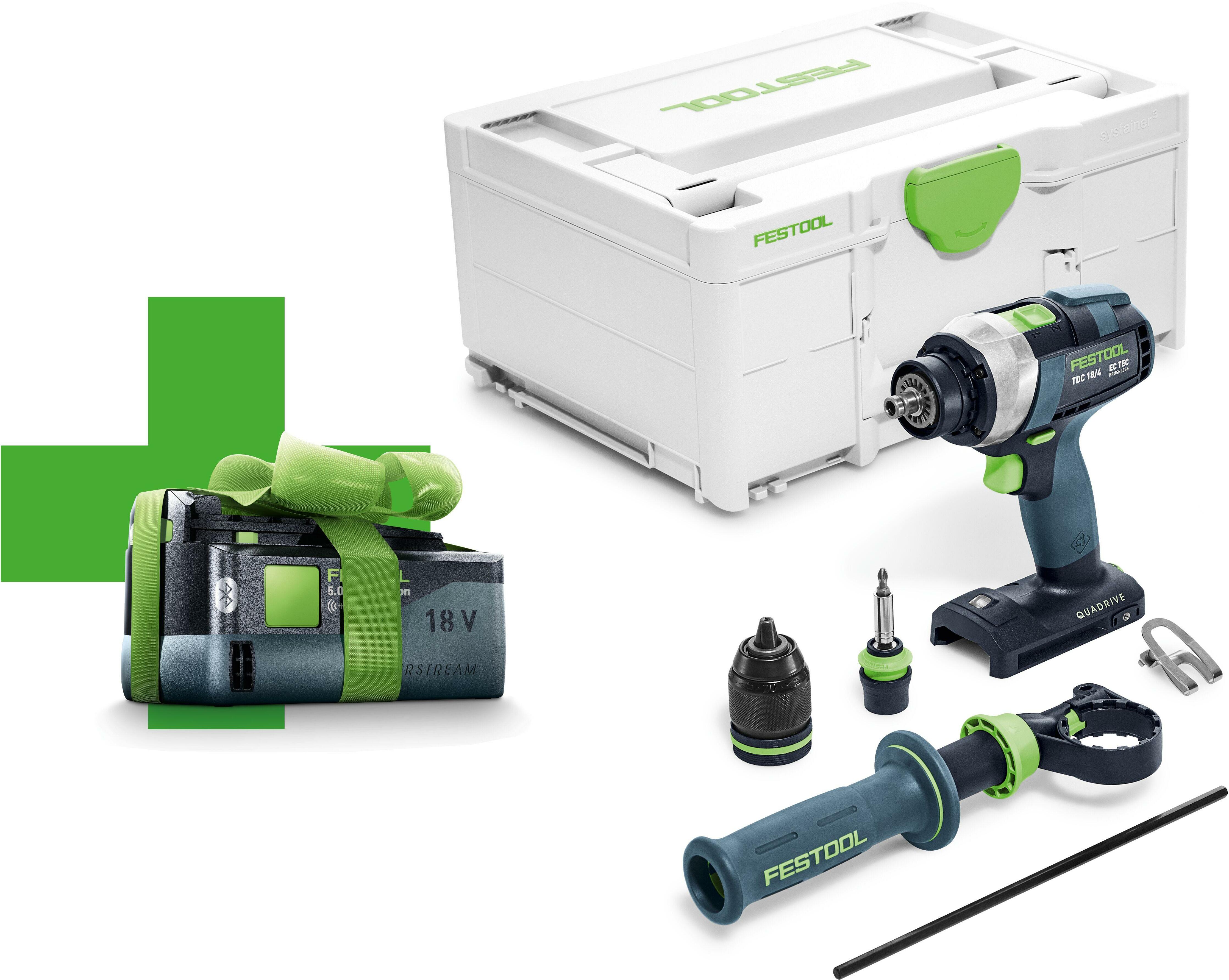 FESTOOL TDC 18/4 I-BASIC-5,2 accu-schroefboormachine in systainer SYS3 ...