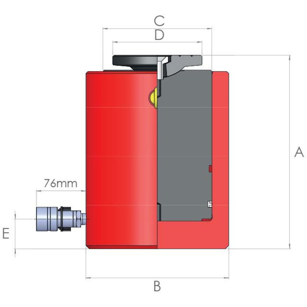 HI-FORCE HSG3006 hydraulic single-acting load return construction ...