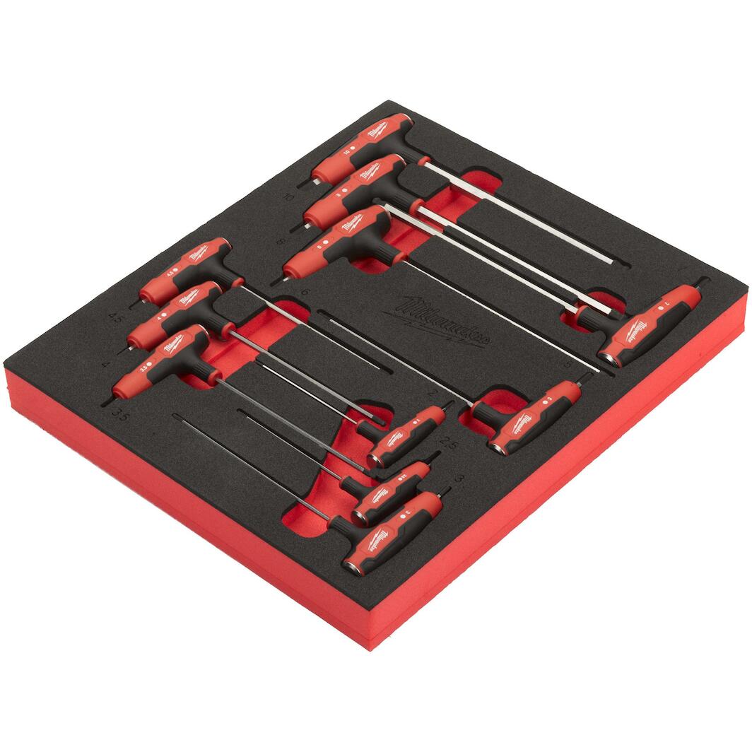 MILWAUKEE 4932501230 inbussleutelset met T-greep in foam module 11 ...