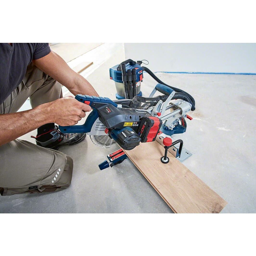 BOSCH GCM 18V-216 BITURBO cordless chop and mitre saw (2x 5.5Ah battery ...