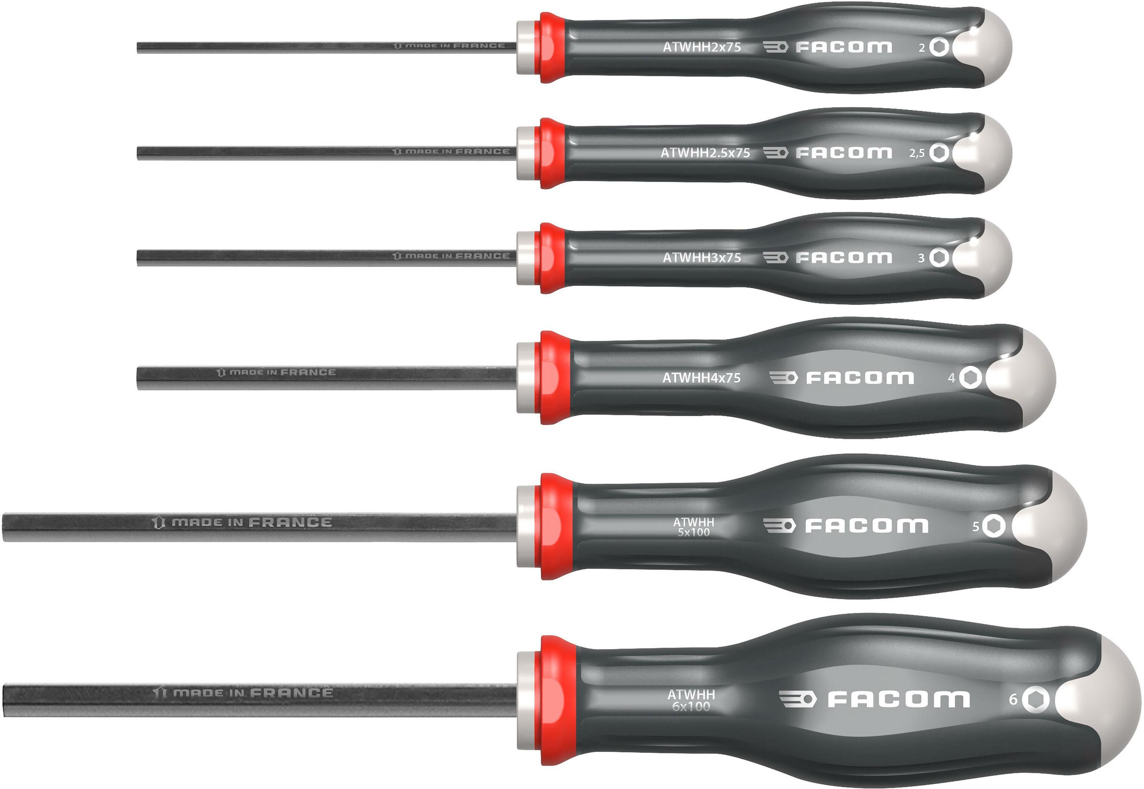 FACOM ATWHH.JT6 ProTwist schroevendraaierset zeskant 6-delig | Klium