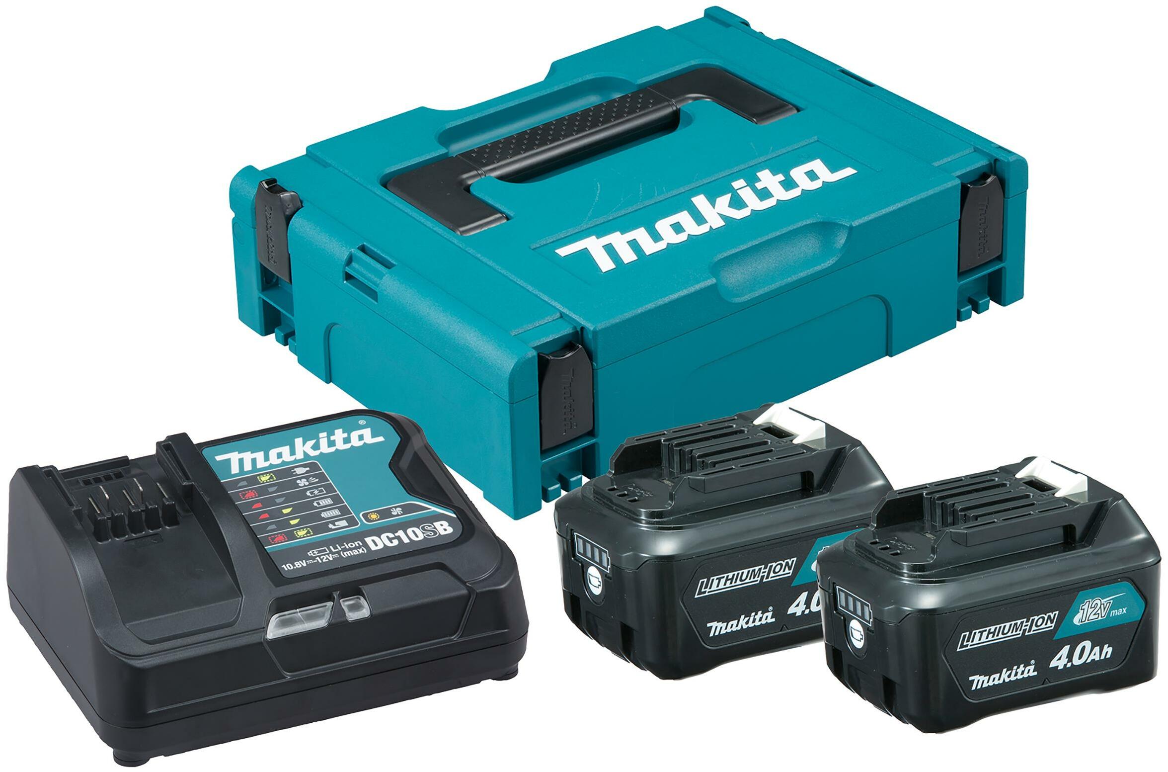 MAKITA 197641-2 kit de chargement de batterie (2x 12V 4.0Ah batterie + chargeur rapide) | Klium