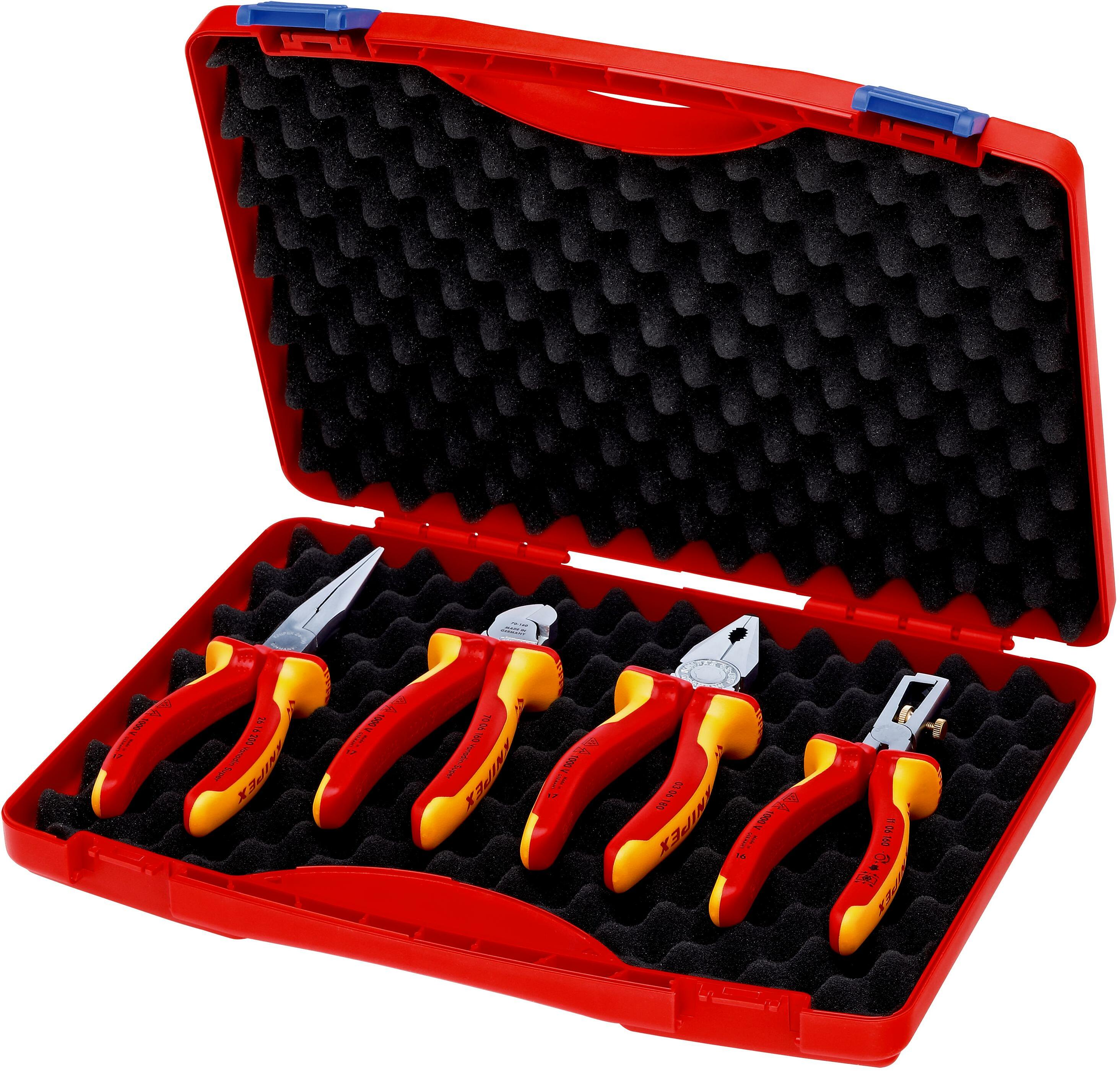 KNIPEX RED Electro Set 1 VDE tangenset in koffer 4-delig - 00 20 15 | Klium