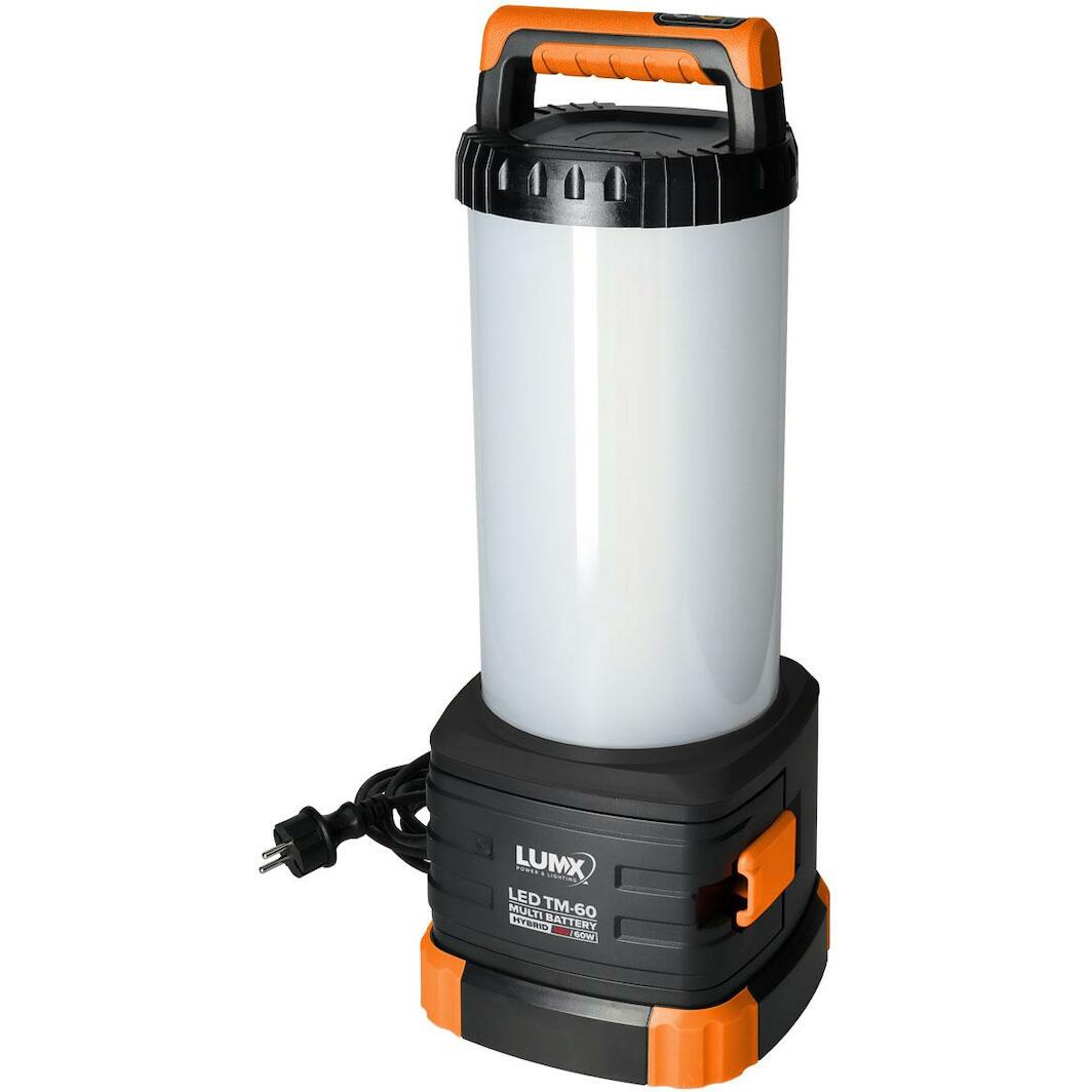 LUMX TM-60 MultiI-Battery Hybrid LED werflamp incl 6 adapters 7200 ...