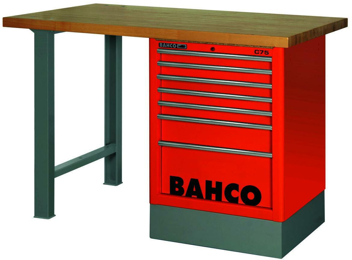 BAHCO 1495K8CBLWB15TW werkbank heavy-duty met houten werkblad, ladeblok ...