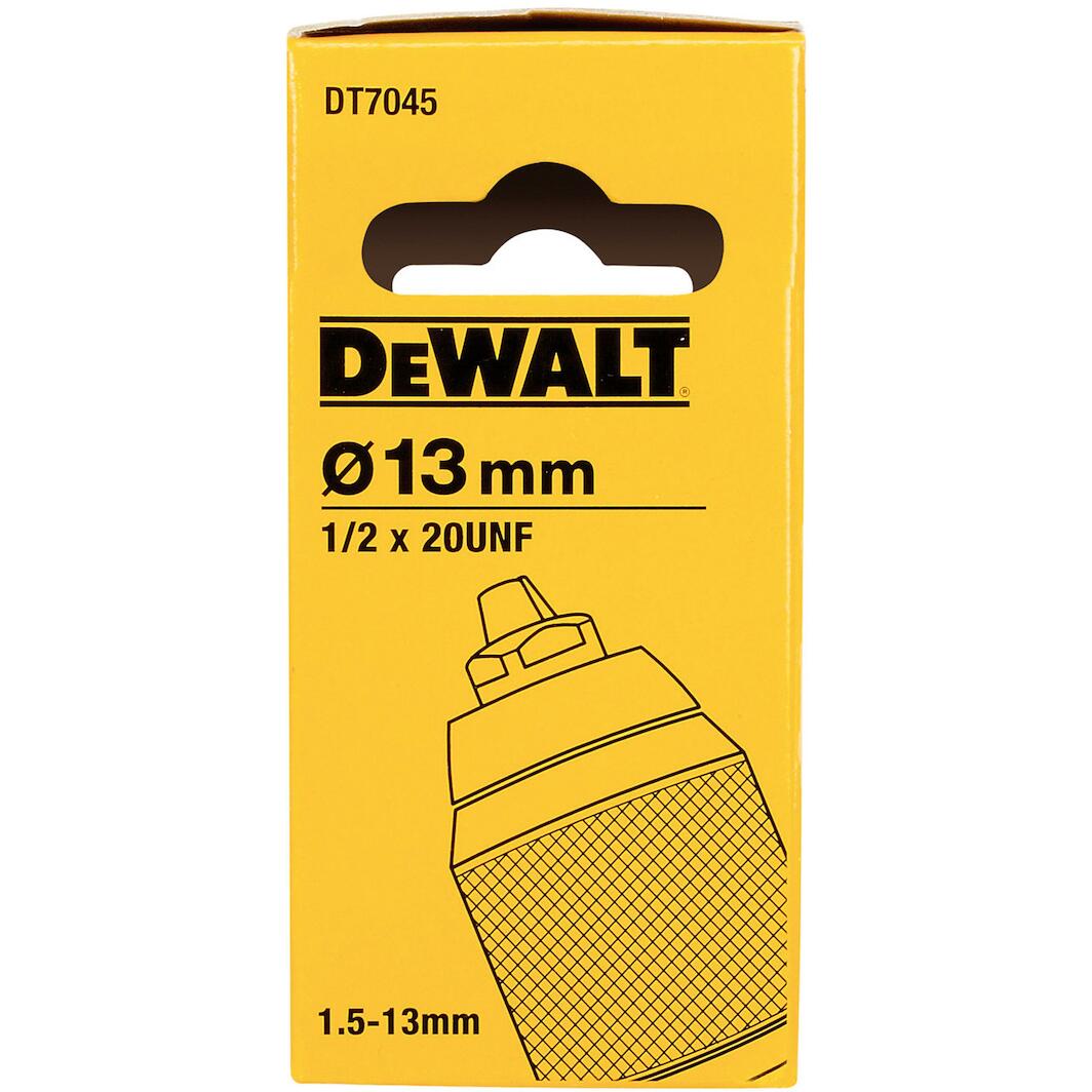 DEWALT DT7045-QZ mandrin sans clé 1.5mm-13mm 1/2x20 UNF, métal, à ...