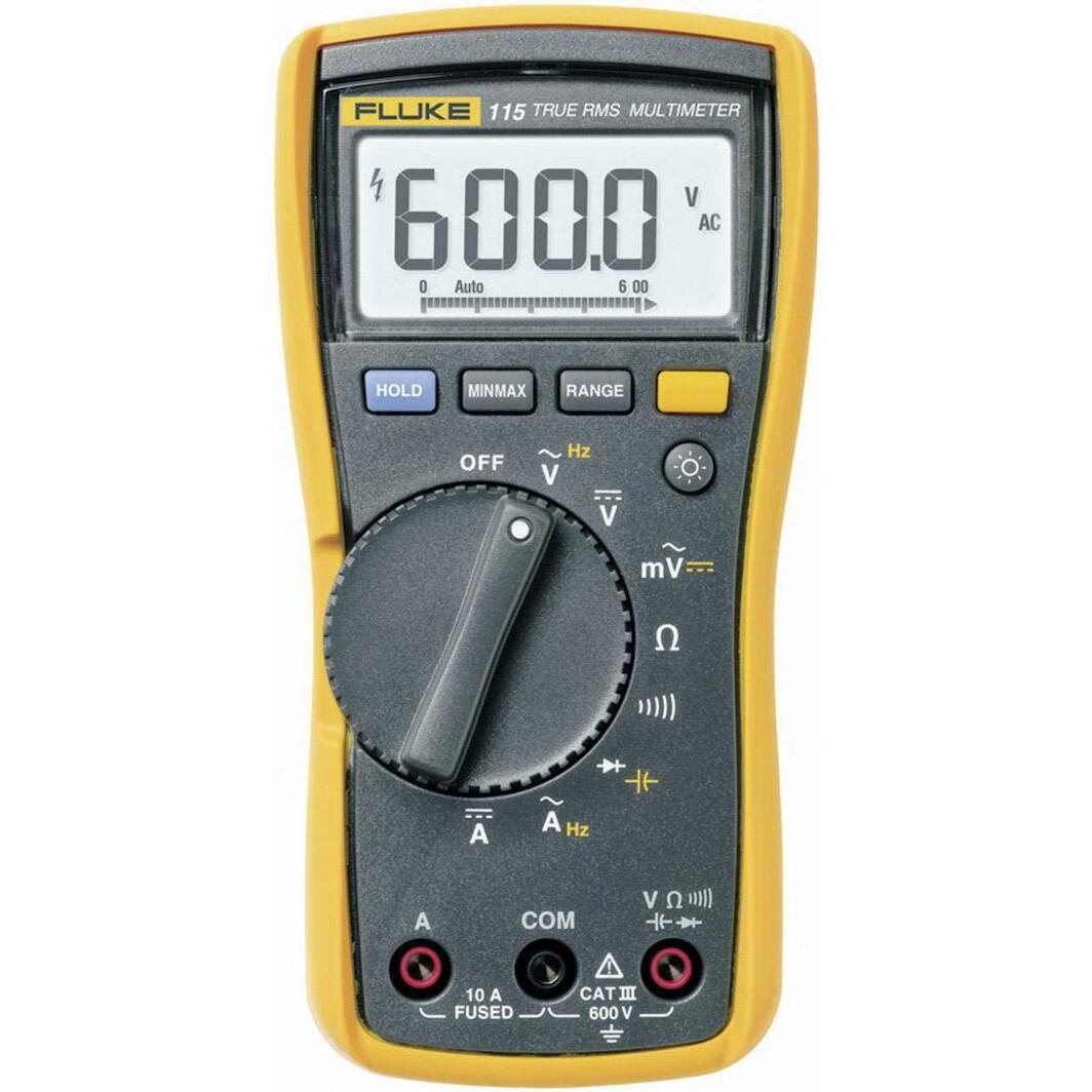 FLUKE 115 RMS compacte multimeter tot 600V AC/DC - 10A AC/DC - 2583583 ...