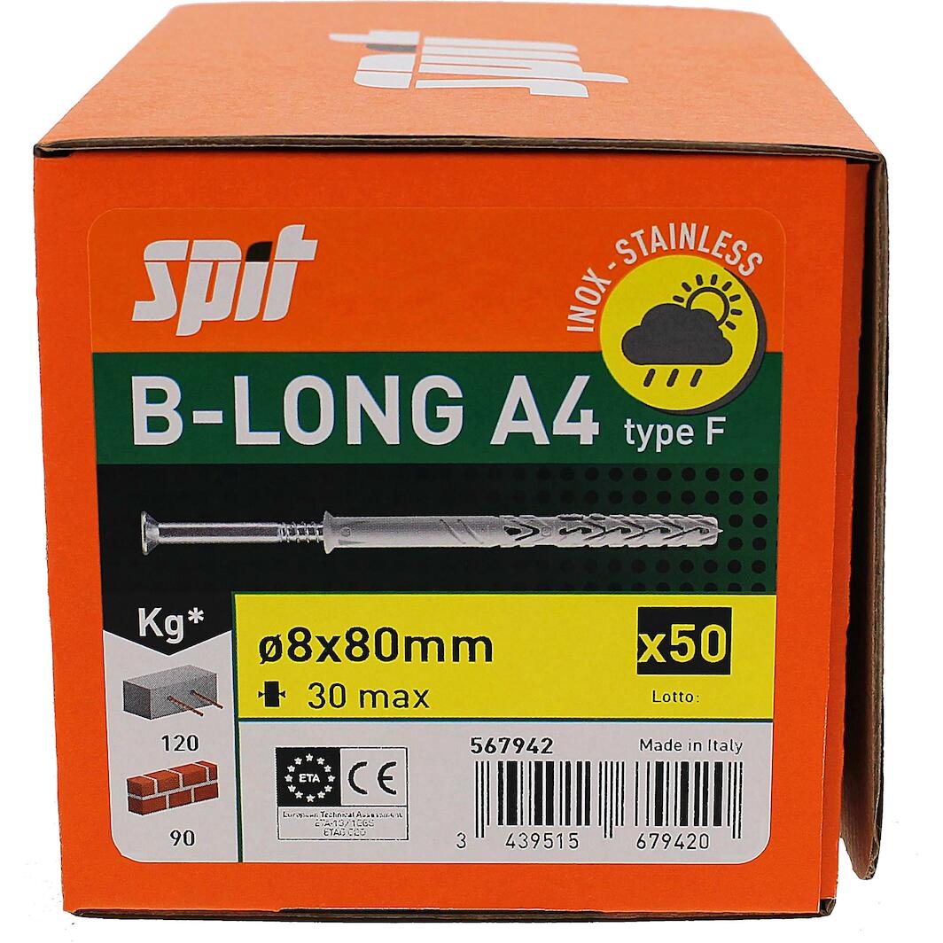 SPIT 567942 B-LONG universal stainless steel construction plug with ...