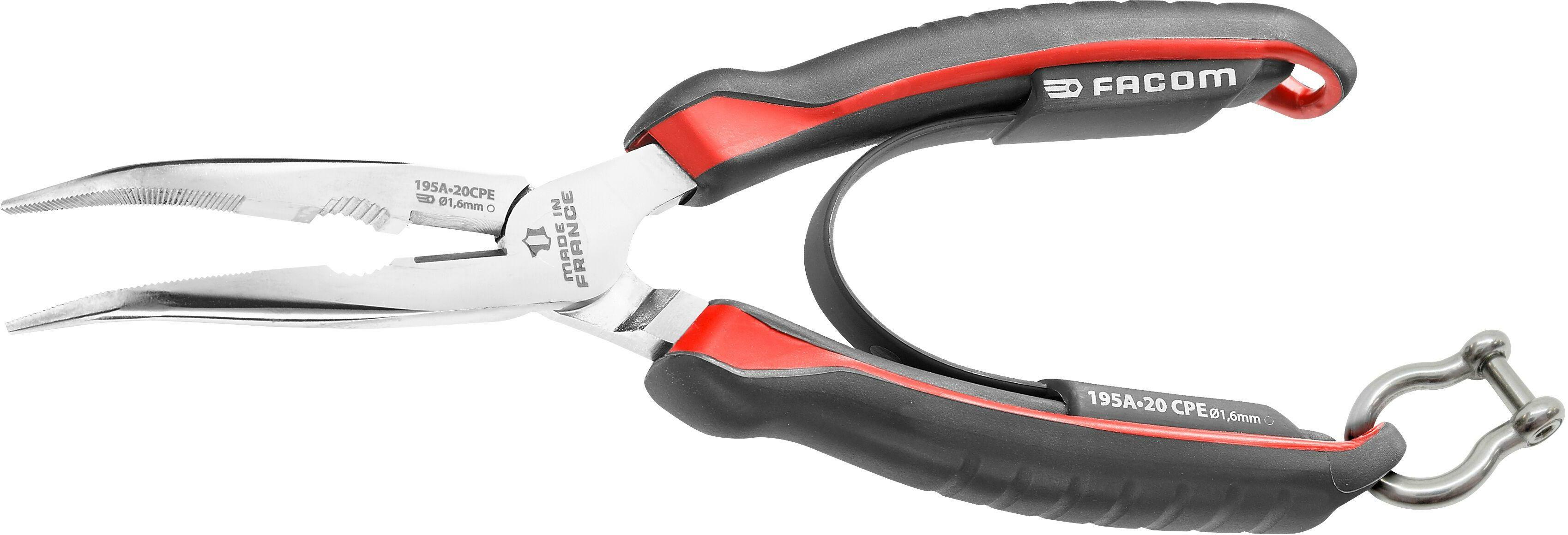 FACOM 195.20CPESLS tang met lange halfronde bekken 40° gebogen met SLS ...