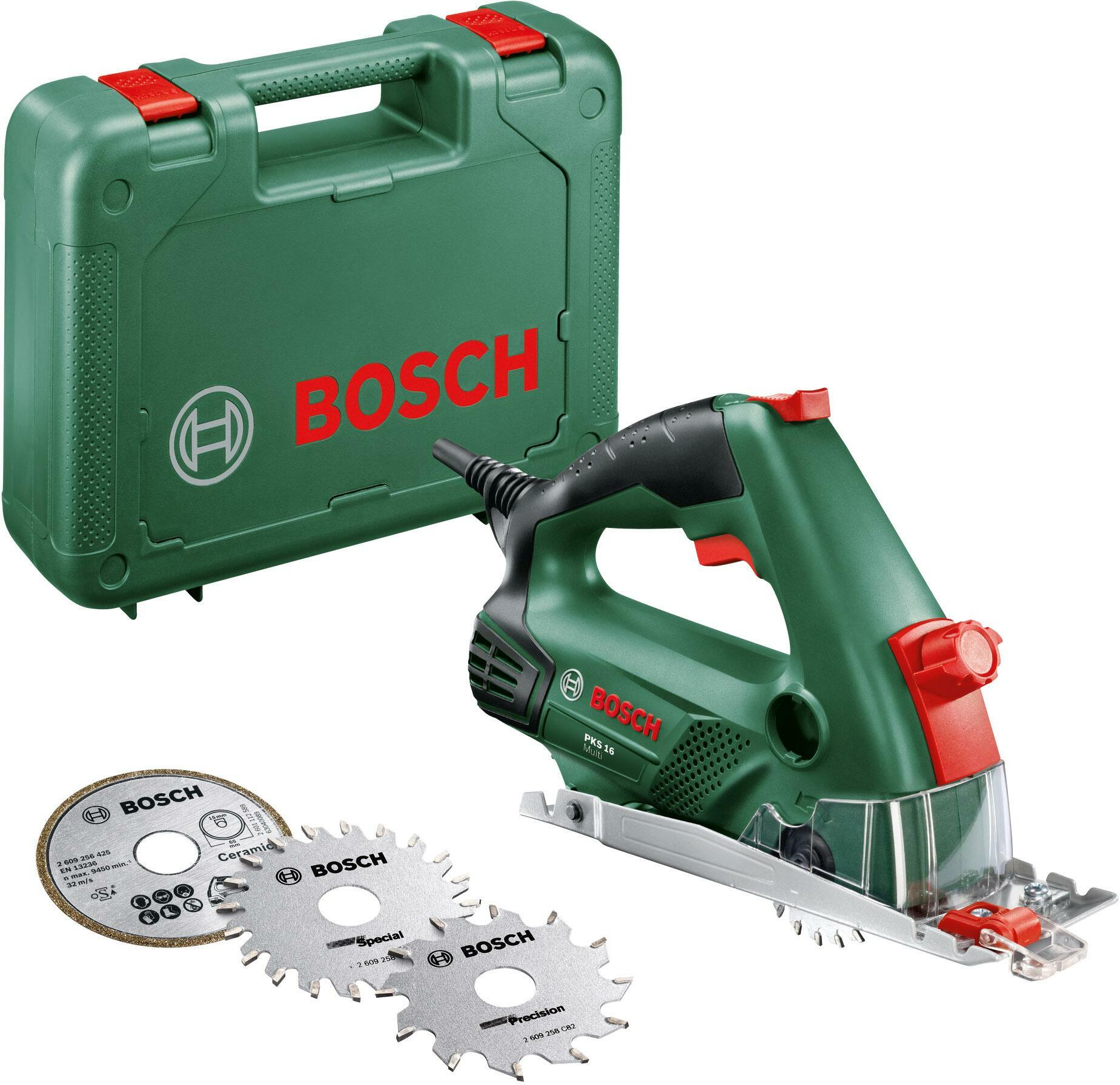 BOSCH PKS 16 MULTI minihandcirkelzaag 65mm 400W in koffer - 06033B3000 ...