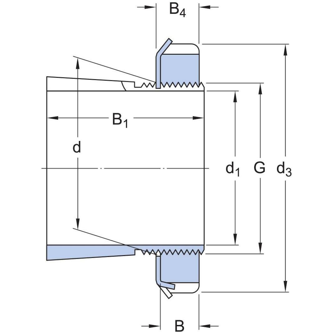 SKF H 212 trekbus voor metrische assen 55 x 38 mm M60x2 | Klium