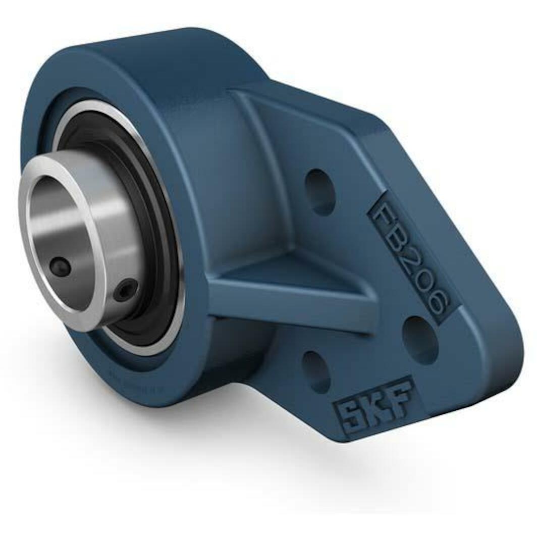 SKF UCFB 204/H ball bearing unit with support flange, three bolts and locking with set screw ...