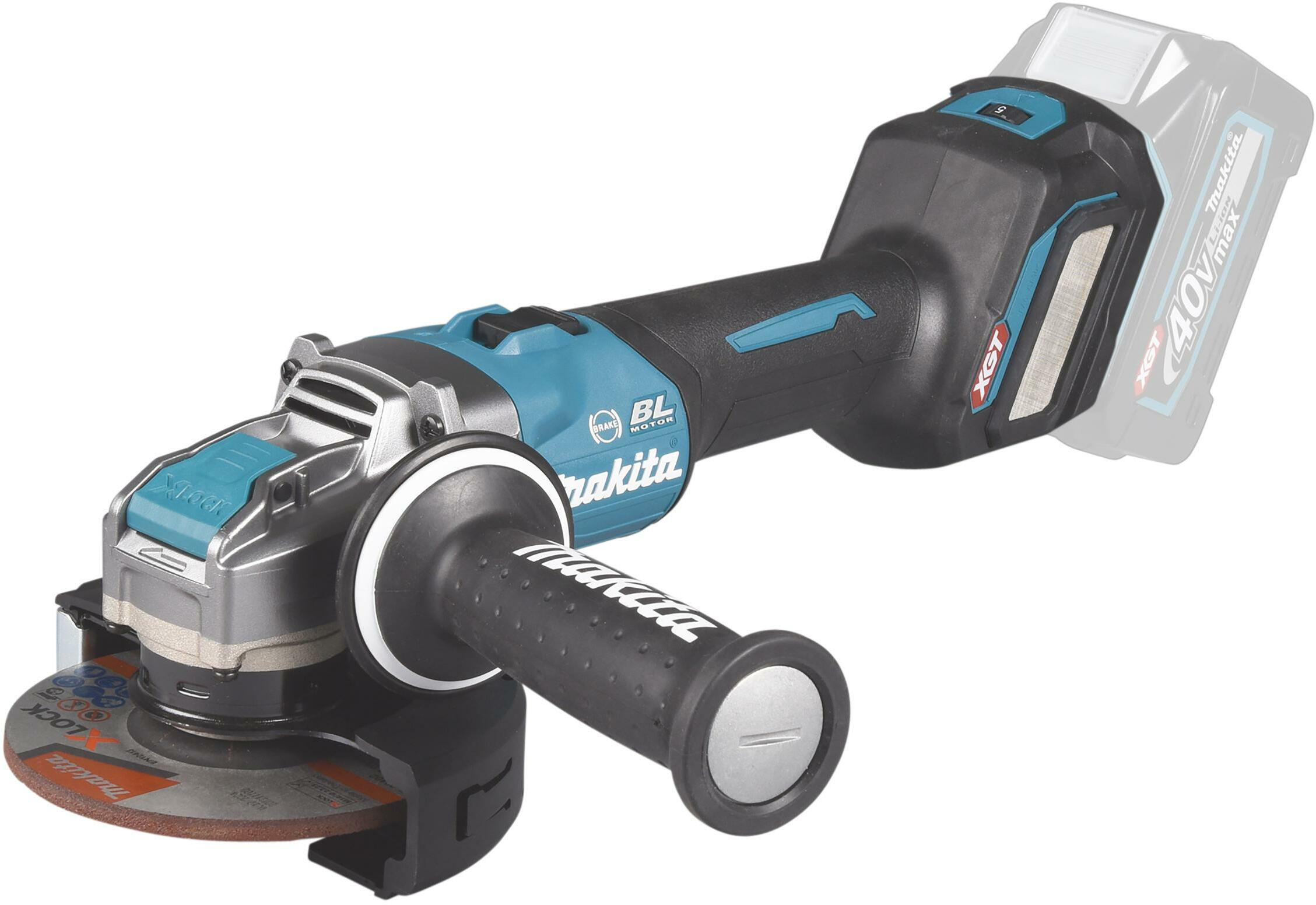 MAKITA GA041GZ 40Vmax XGT haakse accu-slijper 125mm X-LOCK met schuifschakelaar (zonder accu en ...