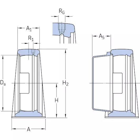 SKF SYJ 509 Logement du palier fixe en fonte 85 mm