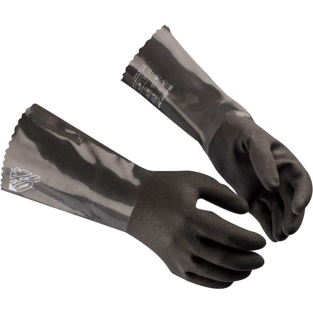 GUIDE 9403 Chemical-resistant glove, NBR and PVC blend, black ...
