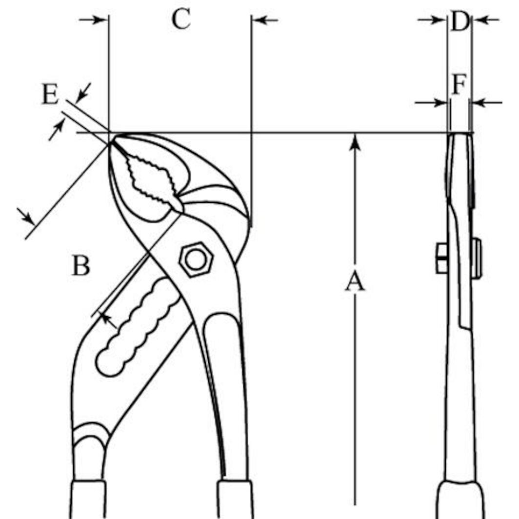 BAHCO 7224 waterpomptang Quick Adjust met tweecomponentengreep ...