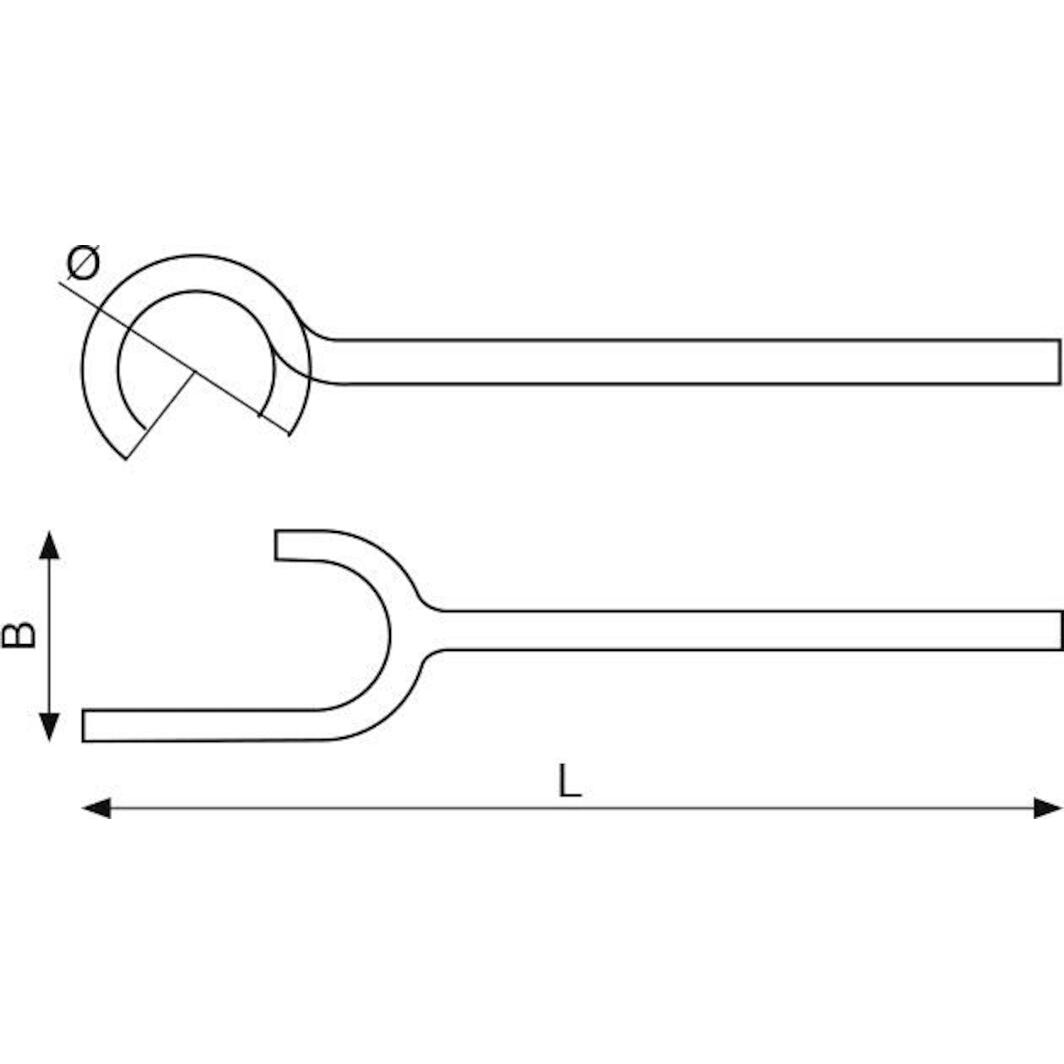 BAHCO NS202-350 handwielsleutel vonkvrij, heavy-duty, aluminium brons ...