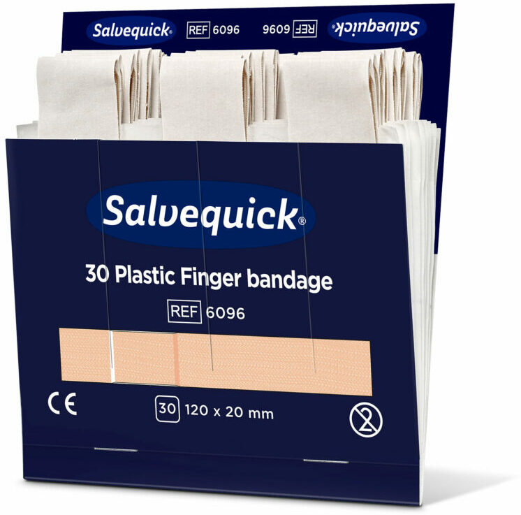 SALVEQUICK 6096 plastic finger plasters, 120 x 20 mm (6 x 39 pcs) | Klium