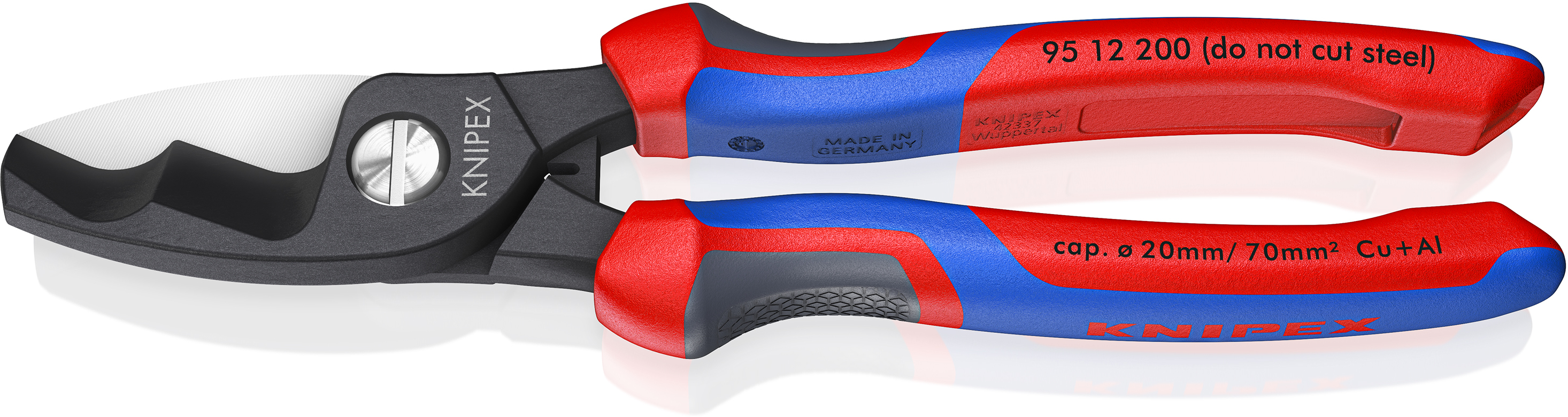 KNIPEX 95 12 200 SB sb kabelschaar met dubbele snijkanten met ...