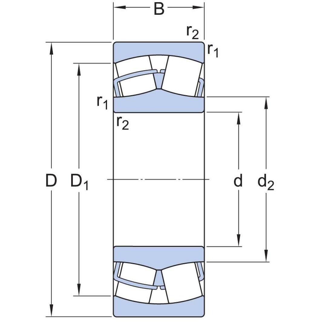 SKF 22228 CCK/W33 roulement à deux rangées de rouleaux coniques 140 x ...