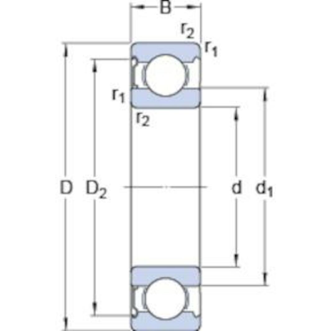SKF 6005-Z/C3 roulement à billes à une rangée cylindrique 25x47x12 mm ...