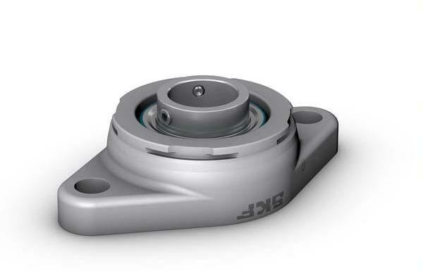 SKF F2BSS 30M-TPSS kogellagerunit met ovale flens en borging met stelschroef, roestvaststalen ...